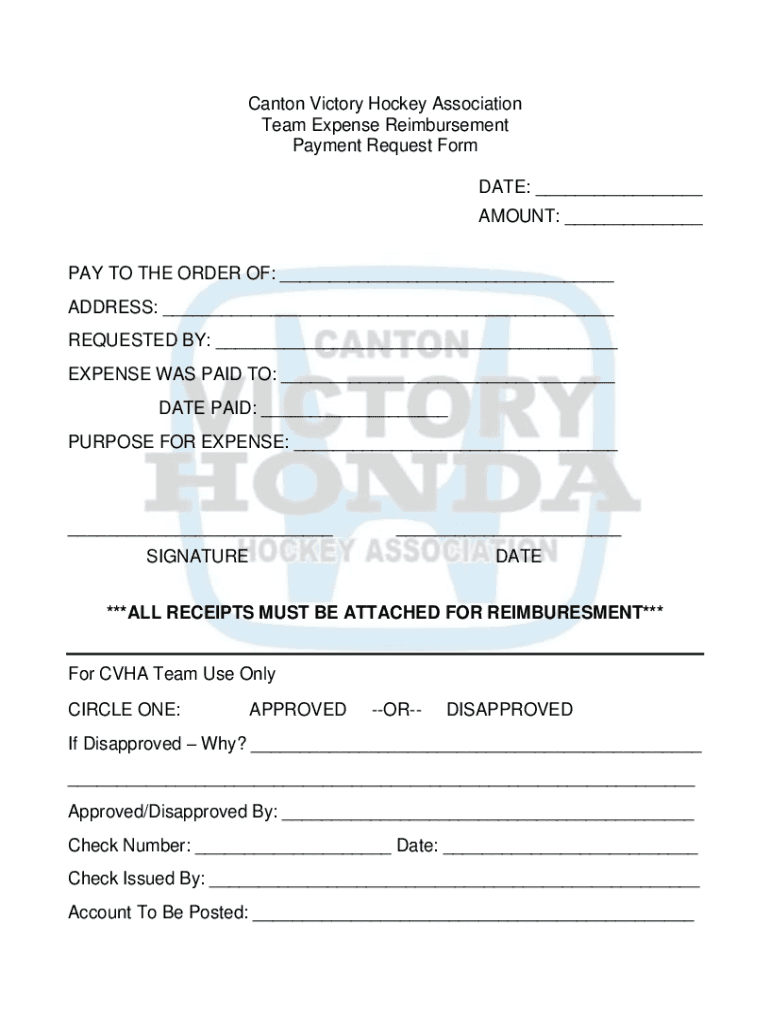 Fillable Online Canton Victory Hockey Association - Arctic Edge Ice ...