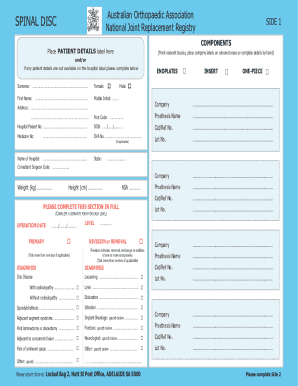 Fillable Online 45750 AOA Spinal Form Fax Email Print - pdfFiller