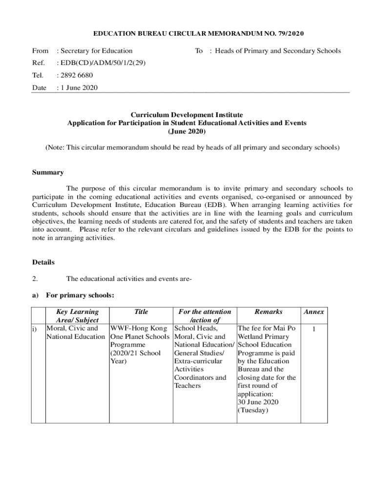 Fillable Online applications edb gov The purpose of this circular memorandum is to invite ...