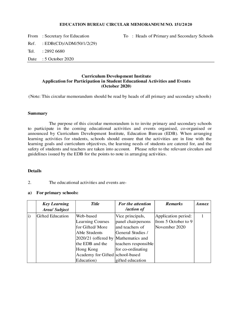 Fillable Online applications edb gov The purpose of this circular memorandum is to invite ...