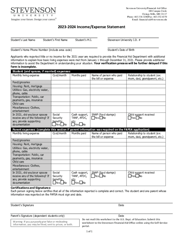 Fillable Online 2023-2024 Parent Non-Tax Filer Statement Fax Email Print - pdfFiller