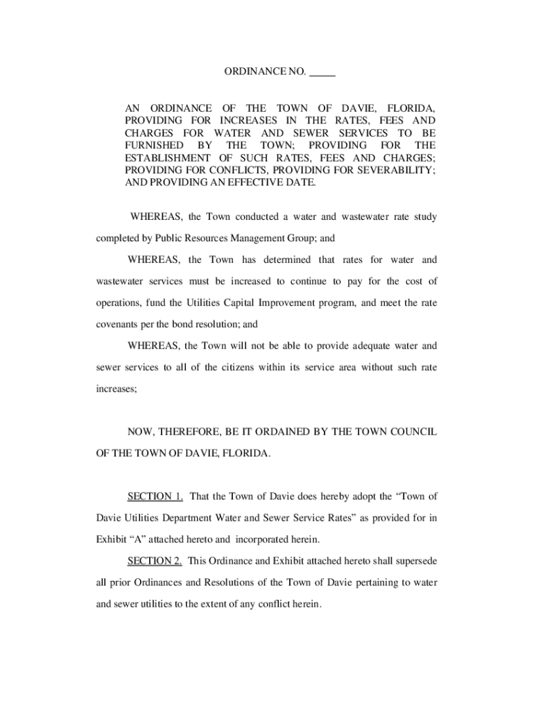 Fillable Online Water and Sewer Service Agreement (PDF) Fax Email Print ...