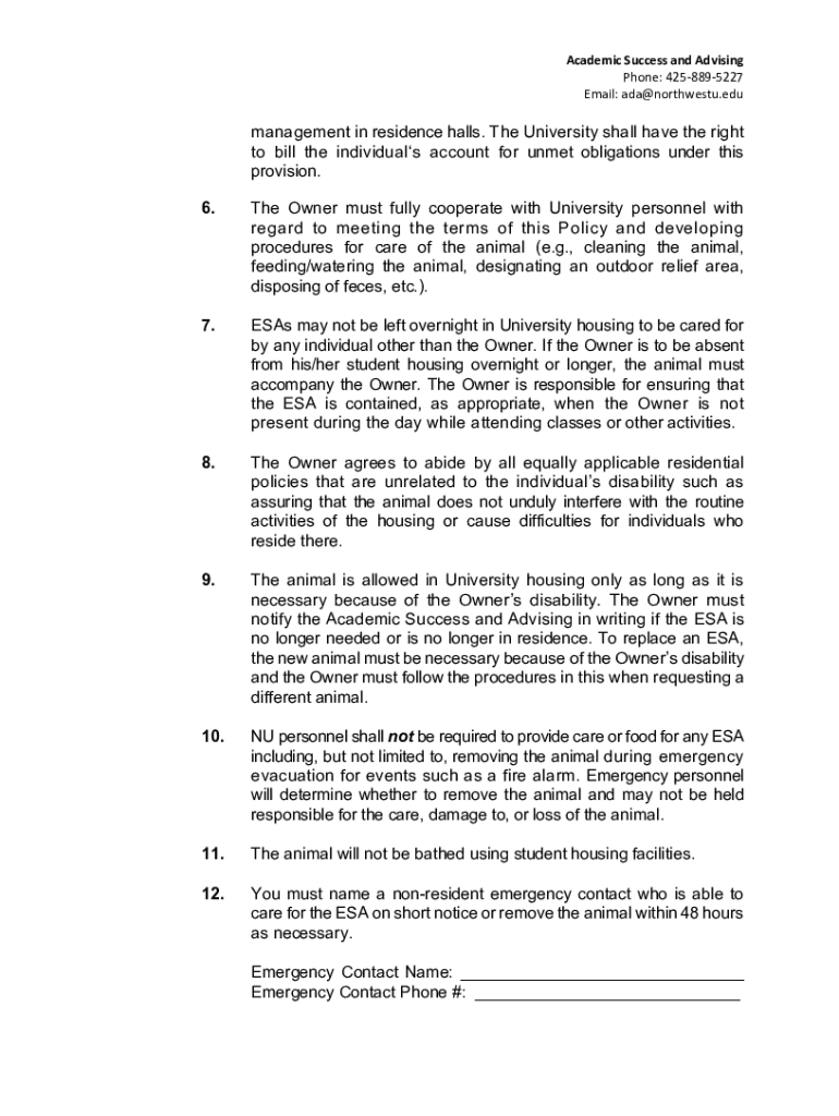 Fillable Online eagle northwestu Request-for-Information-for-ESA.pdf Fax Email Print - pdfFiller