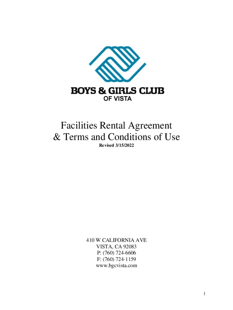 Fillable Online Facility Event (Venue) Space Rental Agreement Template ...