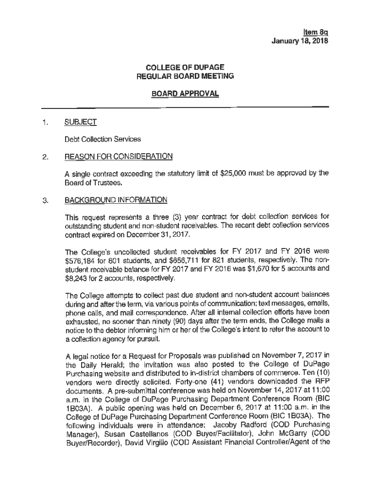 Fillable Online 2018-R0007 RFP Debt Collection Services ADDENDUM ...