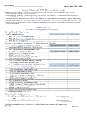 Fillable Online Associate Degree for Transfer (ADT) Worksheet Fax Email ...
