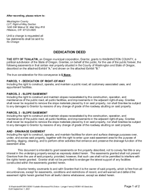 Fillable Online DEDICATION DEED-PubAgcy.doc. Public Agency Grantor Fax ...