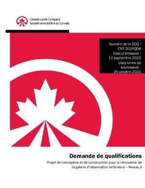 Remplissable En Ligne 20-519 Demande de qualifications (DDQ) v.5 Faxer Email Imprimer - pdfFiller