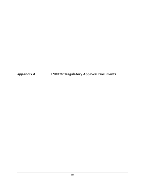 Fillable Online Appendix A. LSMEOC Regulatory Approval Documents Fax Email Print - pdfFiller