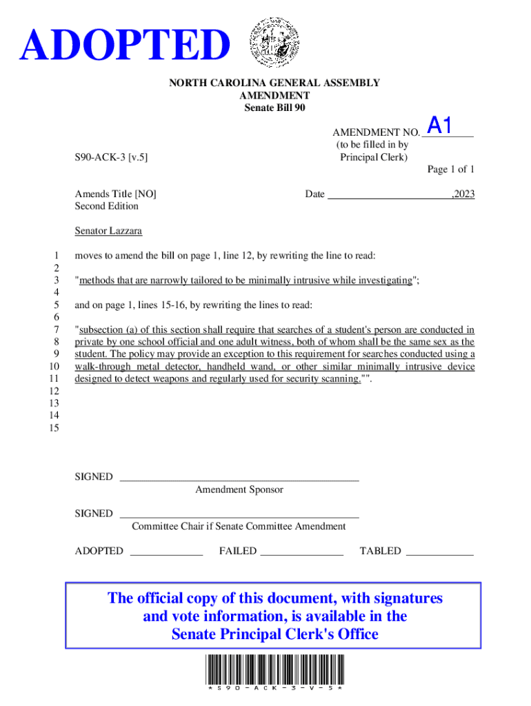 Fillable Online Senate Bill 90 Fax Email Print - pdfFiller