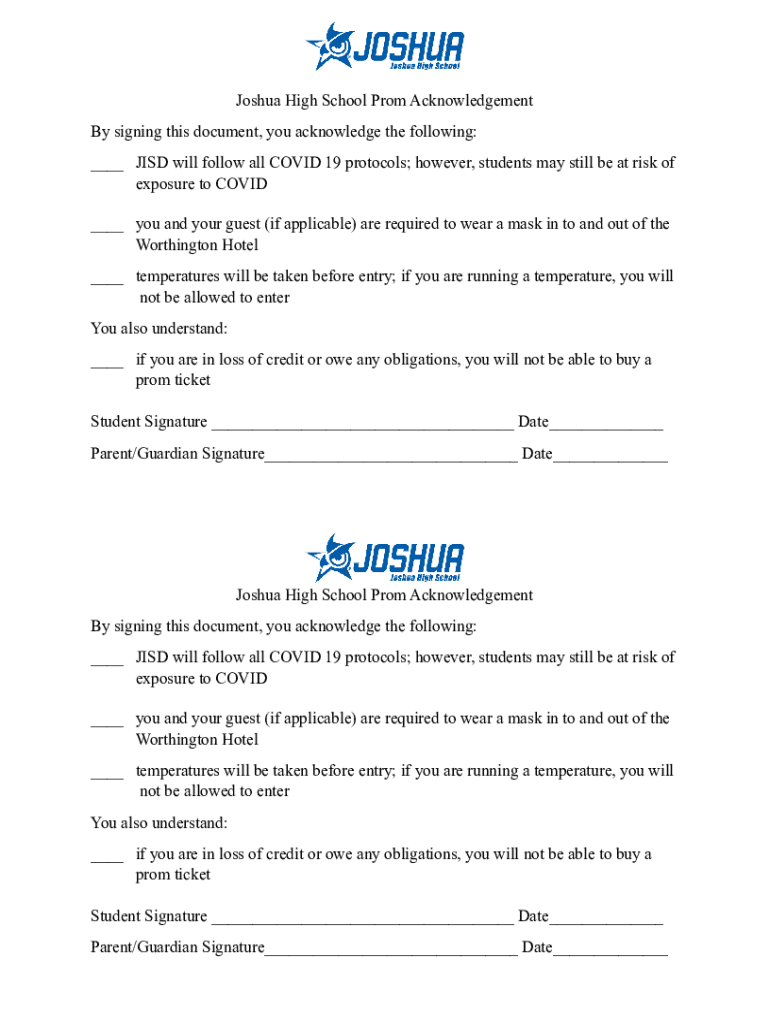 Fillable Online acknowledgement and agreement with safety protocols Fax Email Print - pdfFiller