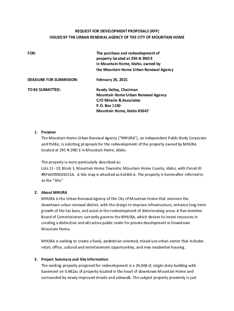 Fillable Online Request for Proposals for the Redevelopment of Parcel P ...