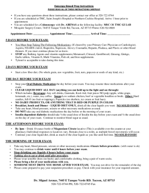 Fillable Online Colonoscopy Prep Instructions for Gallon - PM ...