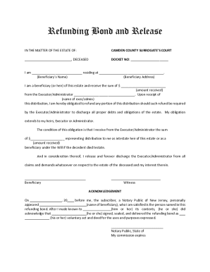 Fillable Online Refunding-Bond-and-Release-revised Fax Email Print ...