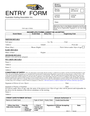 Fillable Online Getting StartedOakleigh Go Kart Racing Club Fax Email ...