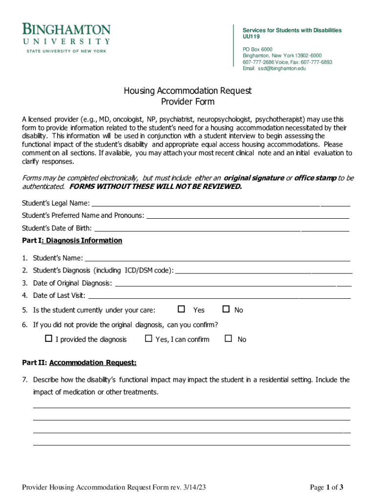 Fillable Online Request Academic Accommodation Letters Fax Email Print ...