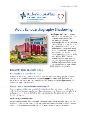 Fillable Online 20.12.14 Rev 1.2 Adult Echocardiography Shadowing Form.docx Fax Email Print ...