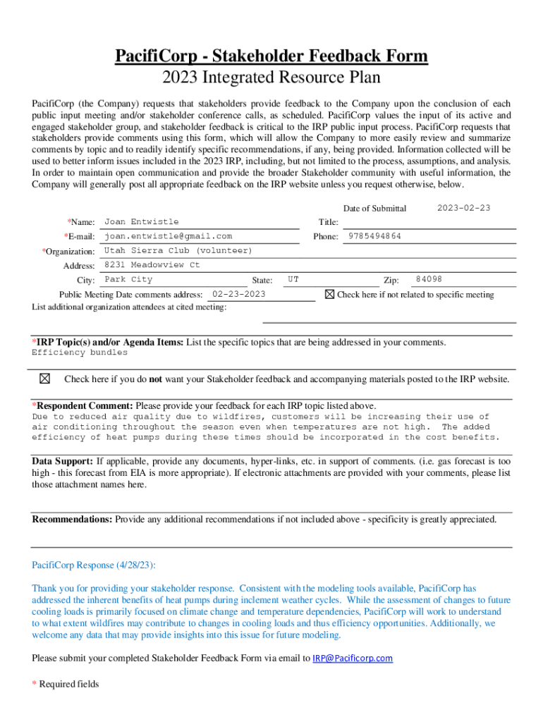 Fillable Online Comments on Western EIM Governance Review Fax Email ...