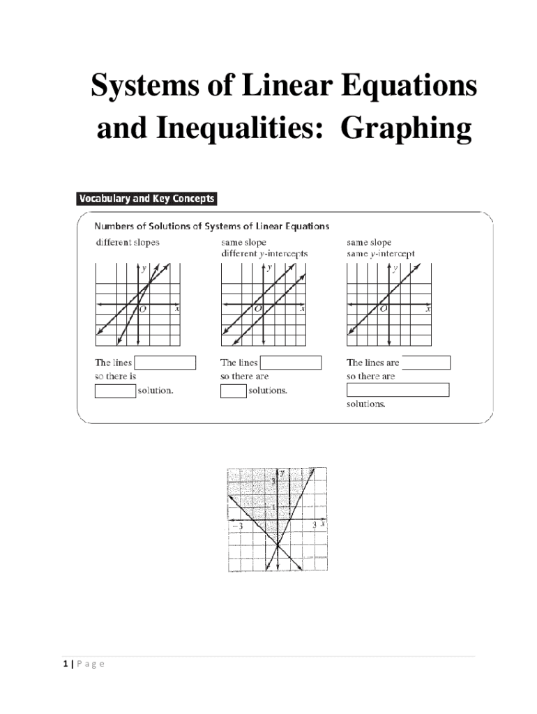 Fillable Online Systems of Linear Equations and Inequalities: Graphing Fax Email Print - pdfFiller
