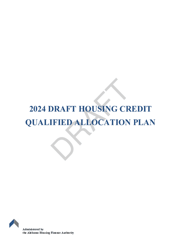 Fillable Online 2024 draft housing credit qualified allocation plan Fax ...