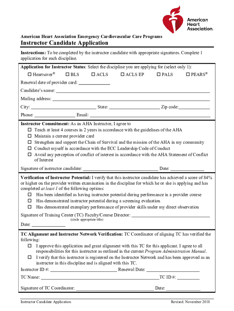 Fillable Online Instructions for completing the CPR Instructor ...