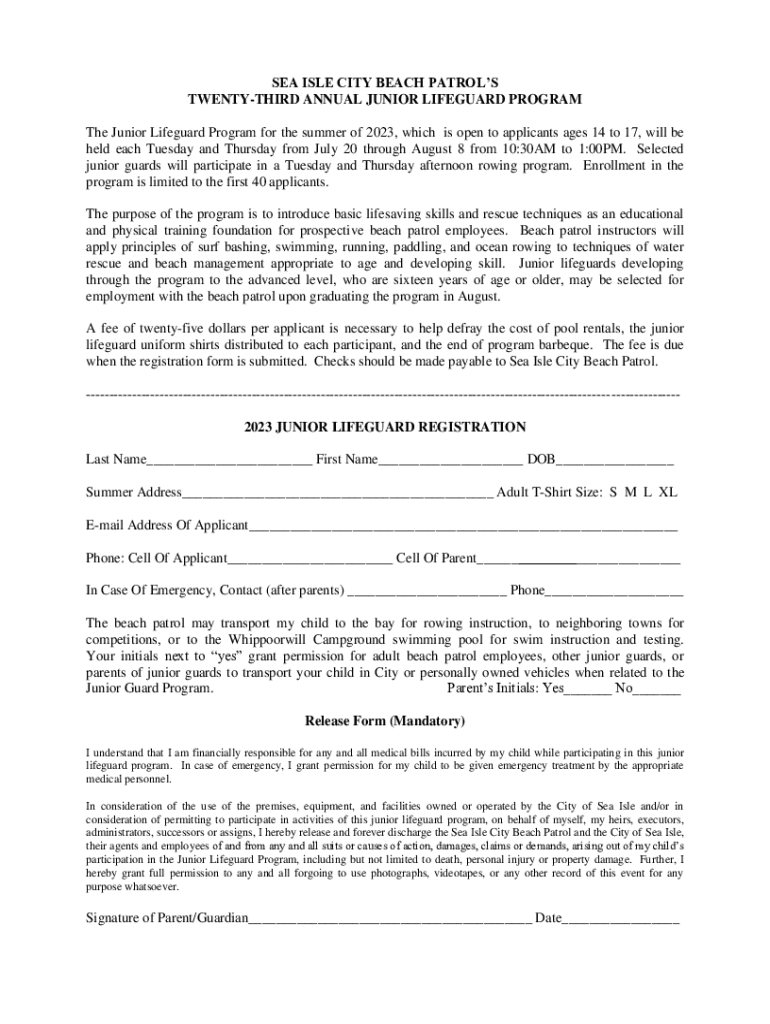 Fillable Online Be A Lifeguard - Los Angeles County Fire Department Fax ...