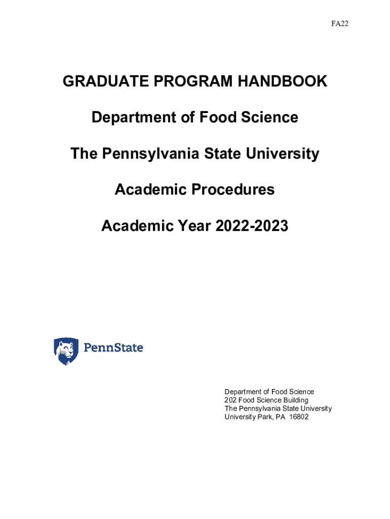 Fillable Online FacilitiesAbout the Department - Food Science - Penn ...