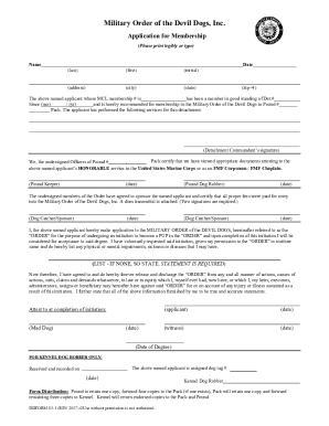 Fillable Online Membership application form sample pdf Fax Email Print - pdfFiller