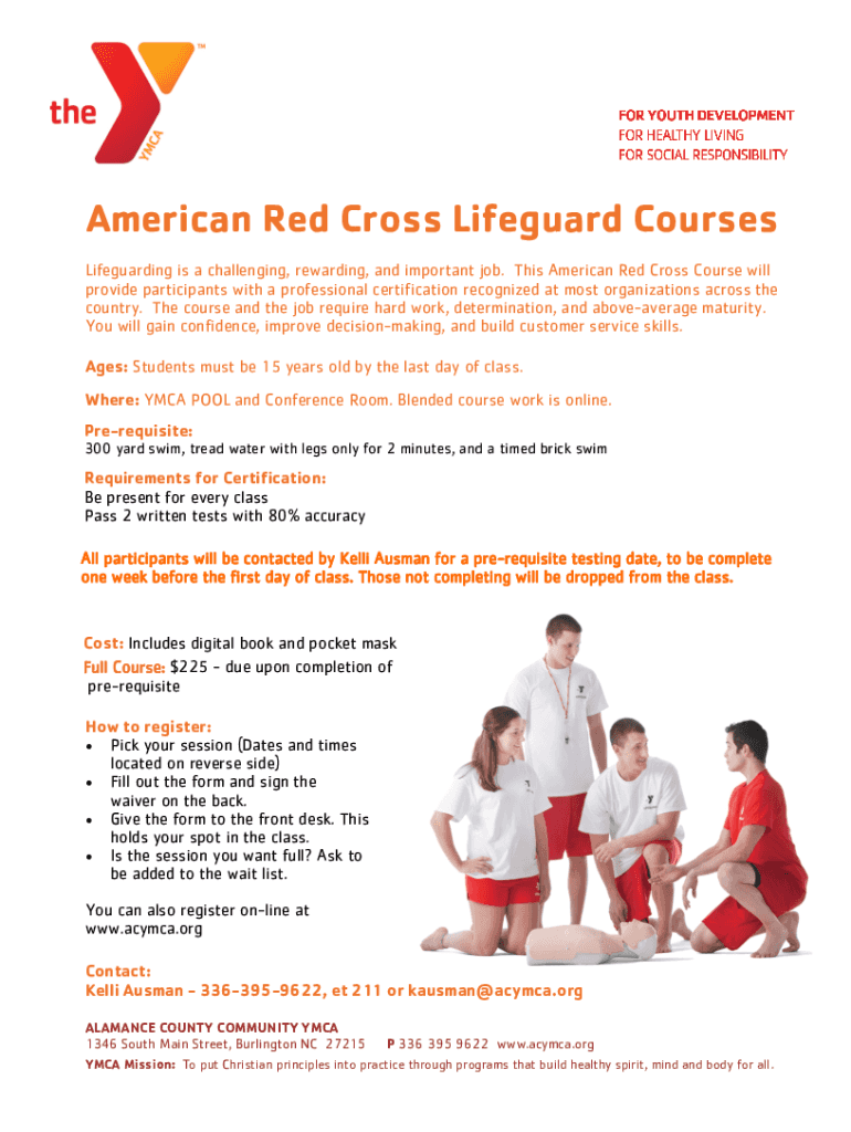 Fillable Online American Red Cross Lifeguard Recertification Class Fax ...