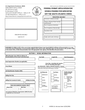 Fillable Online Federal Permit Application for Vessels Fishing for ...