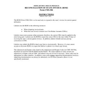 Fillable Online RECONCILIATION OF STATE INVOICE (ROSI) Form CMS ...