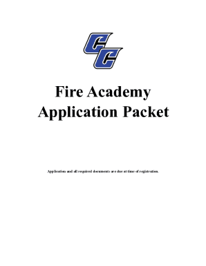 Fillable Online Fire Academy 2020-2021 Master Application Form Fire ...