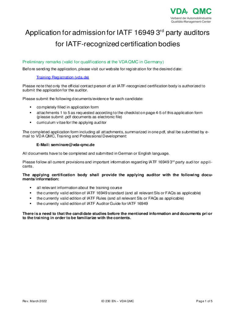 Fillable Online ISO/TS 3rd party Application Form Fax Email Print ...