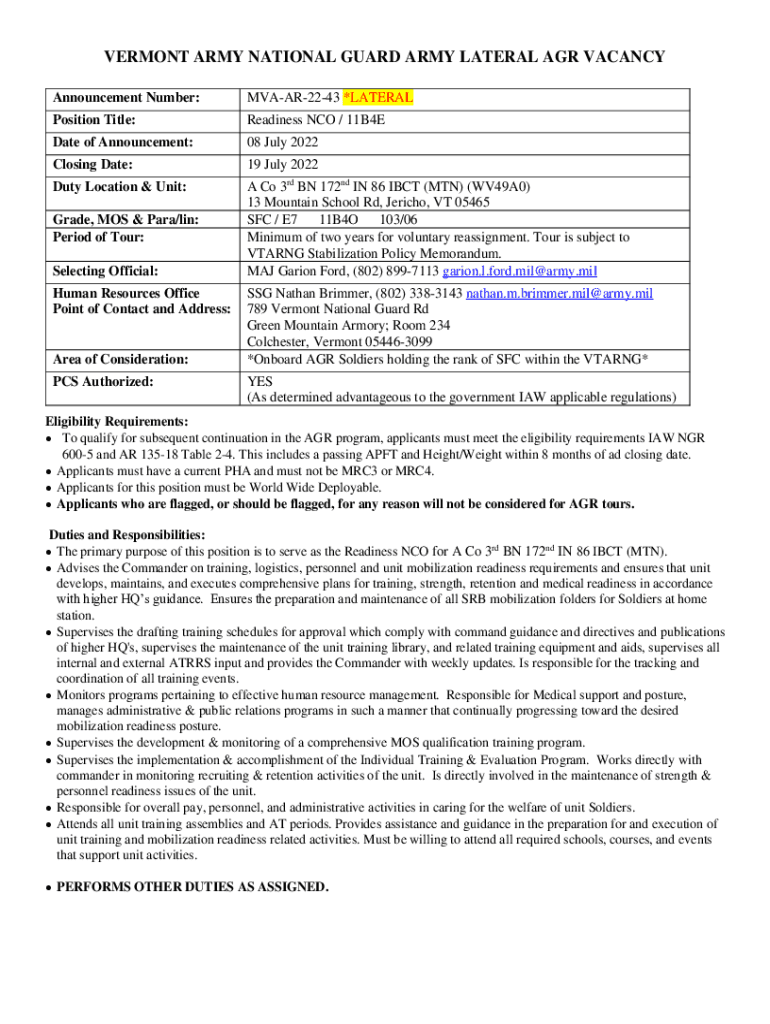 Fillable Online JA23-082-E READINESS NCO - State of Indiana - IN.gov ...