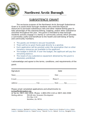 NORTHWEST ARCTIC SUBSISTENCE REGIONAL ... Doc Template | pdfFiller