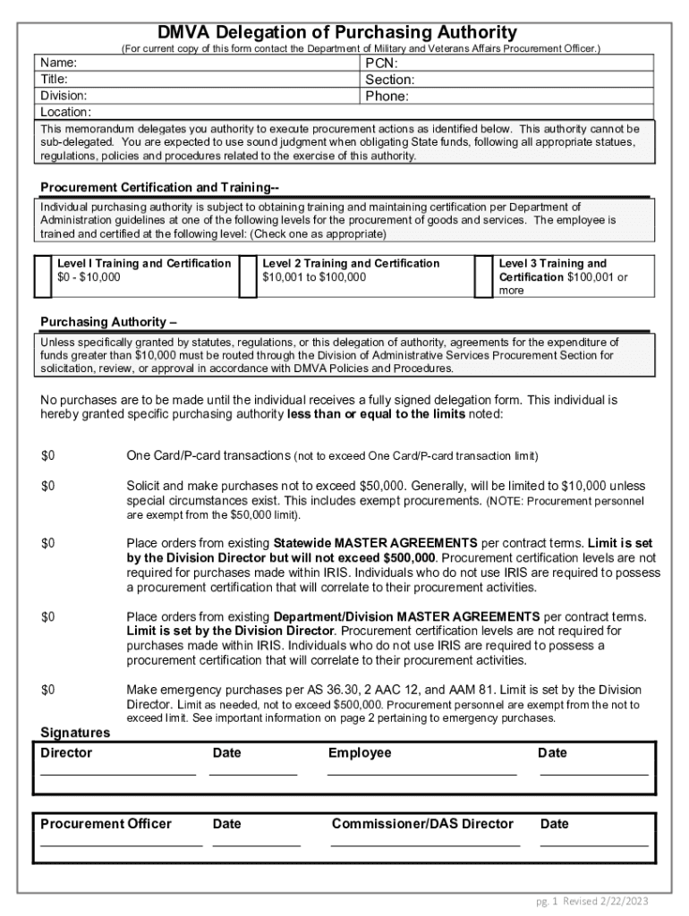Fillable Online dmva alaska Department of Veterans Affairs VA Directive ...
