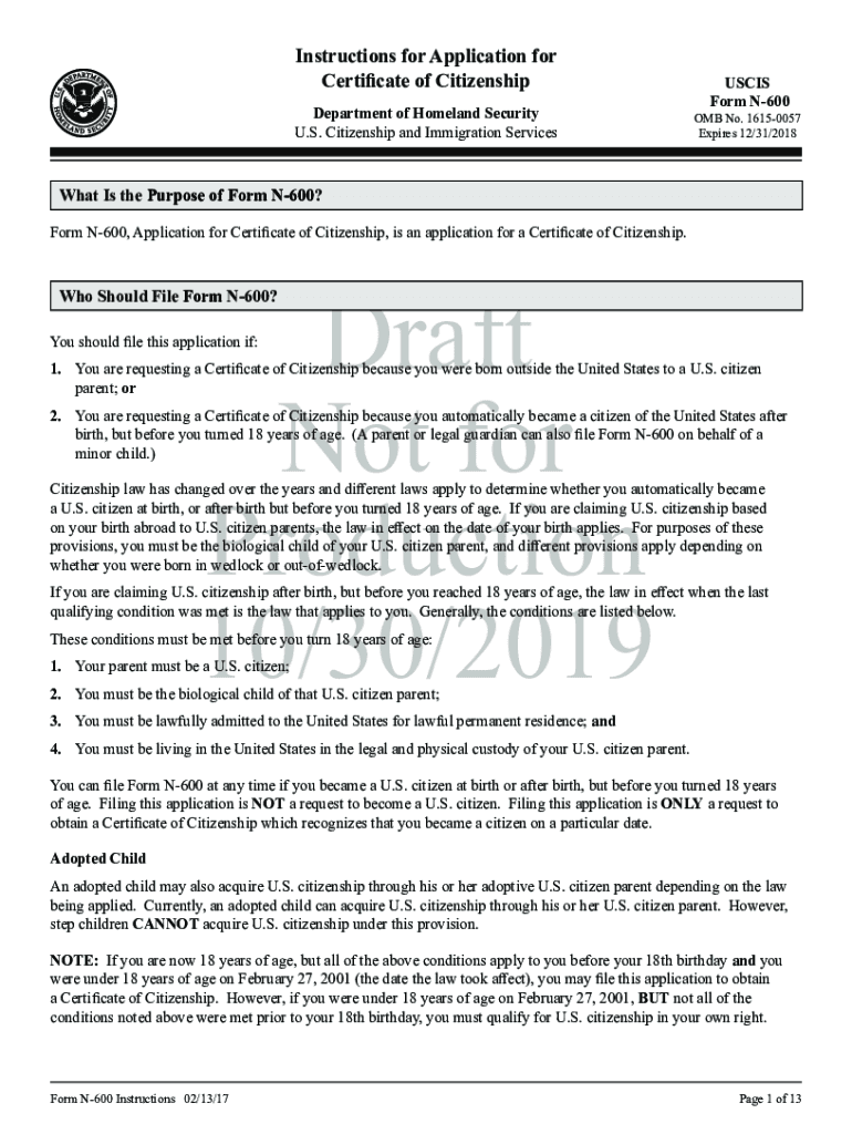 Fillable Online Fillable Online uscis Form N-600 Instructions. ... Fax ...