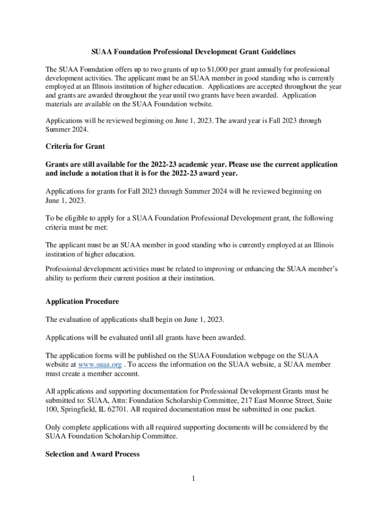 Fillable Online SUAA scholarship awarded to SIUE student Fax Email Print - pdfFiller