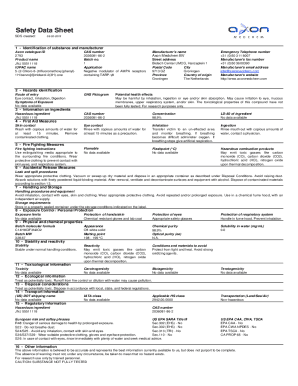 Fillable Online Polymer, Colorant & Chemical Safety Data Sheets Fax ...
