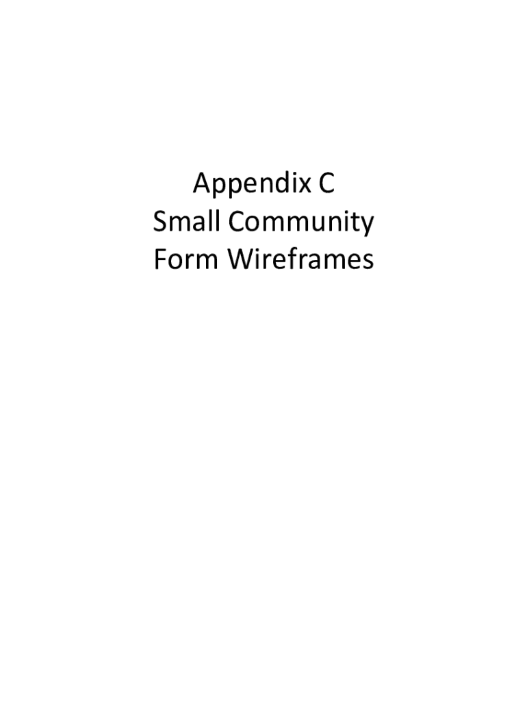 Fillable Online Appendix C CWNS Small Community Form Fax Email Print ...