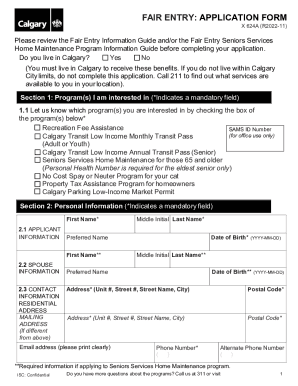 Fillable Online Fair Entry Application Form - Fill Out and Sign ...
