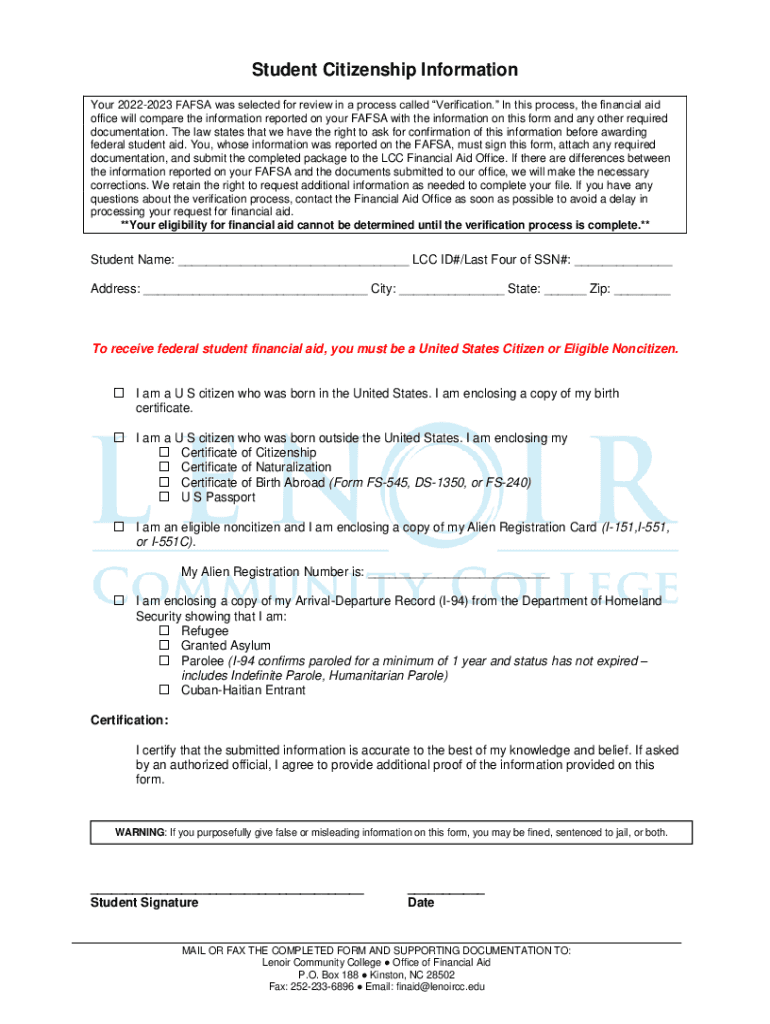 Fillable Online Your 2022-2023 FAFSA was selected for review in a ...