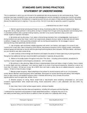 Fillable Online Scuba Diving Forms Fax Email Print - pdfFiller