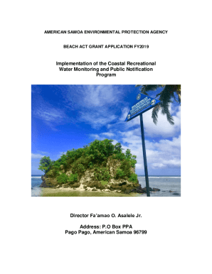 Fillable Online ASEPA receives EPA grant for water quality monitoring ...