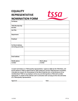 Fillable Online Network Rail Nomination Forms Fax Email Print - pdfFiller