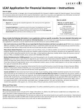Fillable Online LCAF Application for Natural Disaster Relief ...