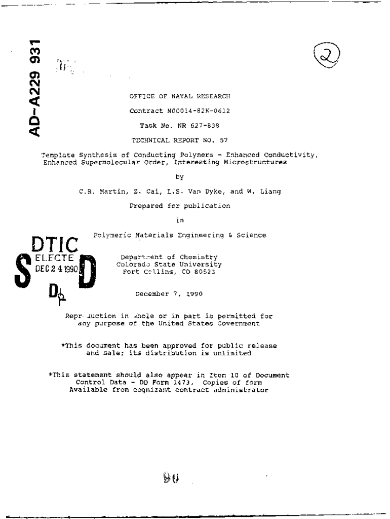 Fillable Online Template Synthesis of Conducting Polymers - Enhanced ...