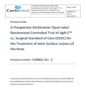 Fillable Online Landmark Cartilage Repair Study: Agili-C Superior Over ...