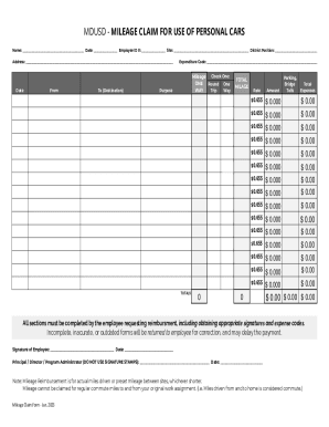 Fillable Online Mileage Claim Form - 2022 (revised 6/27/22) Fax Email ...