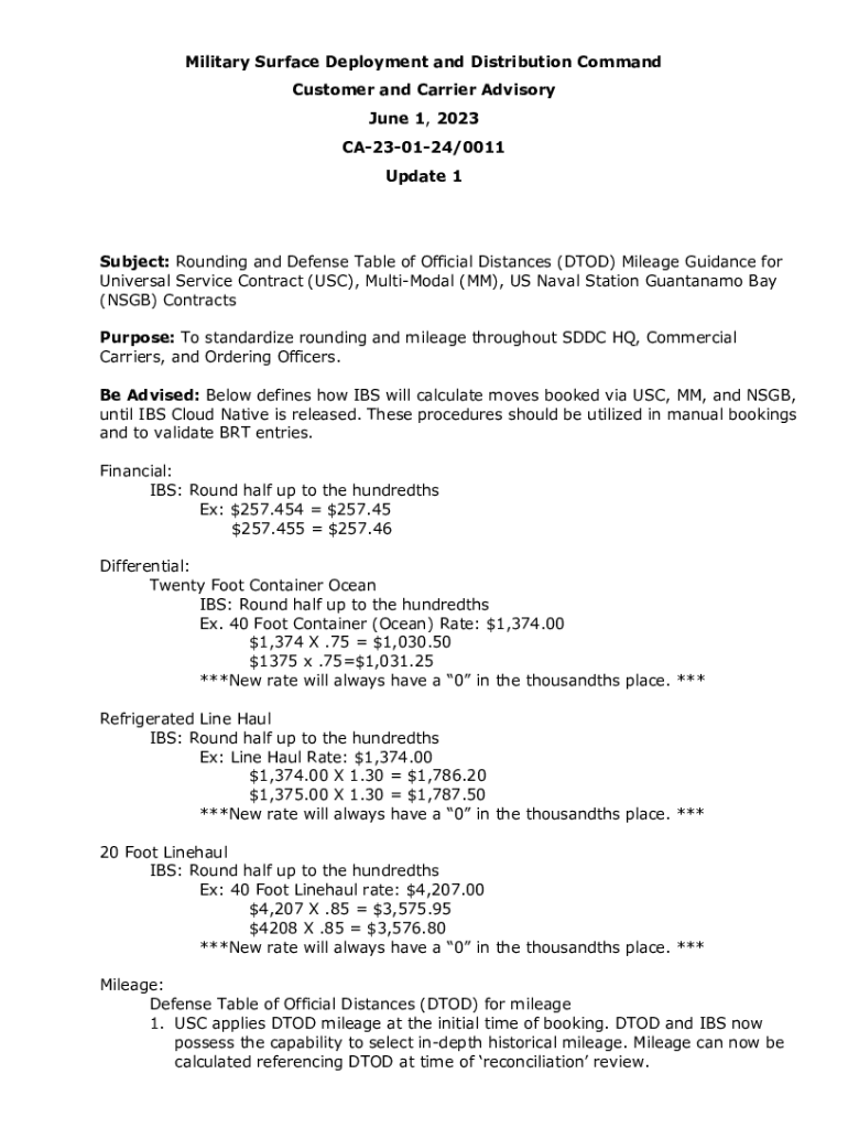 Fillable Online Help with DTOD - Defense Table of Official Distances ...